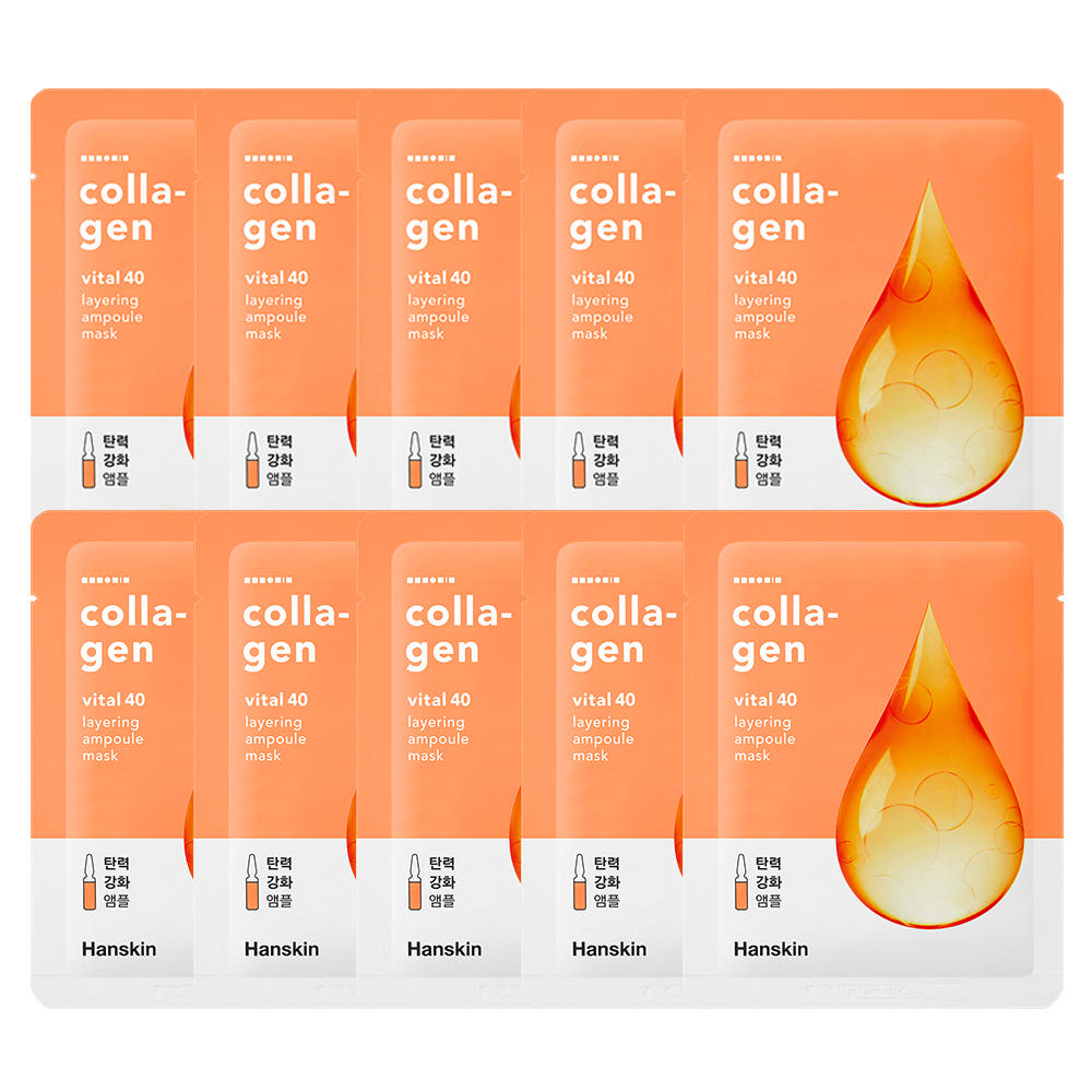 Hanskin Vital 40 Layering Ampoule Mask 21g X 10ea – Style To Fit